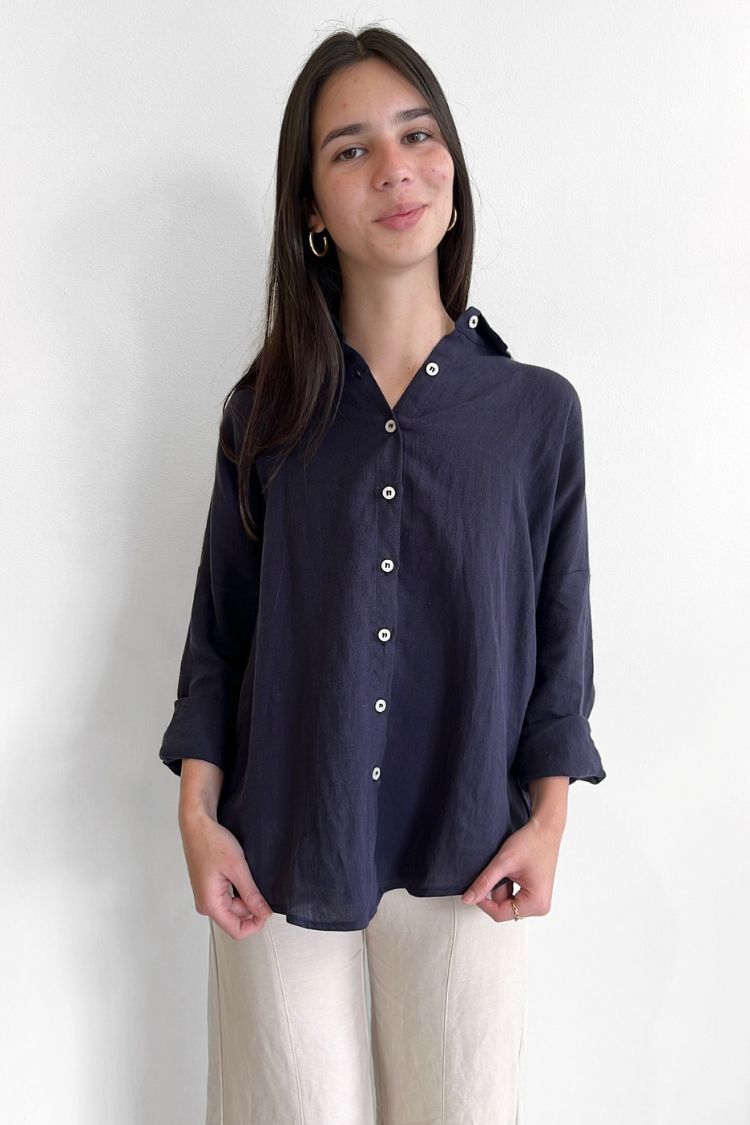 Closet Hero - Linen - Navy – Natalie Busby